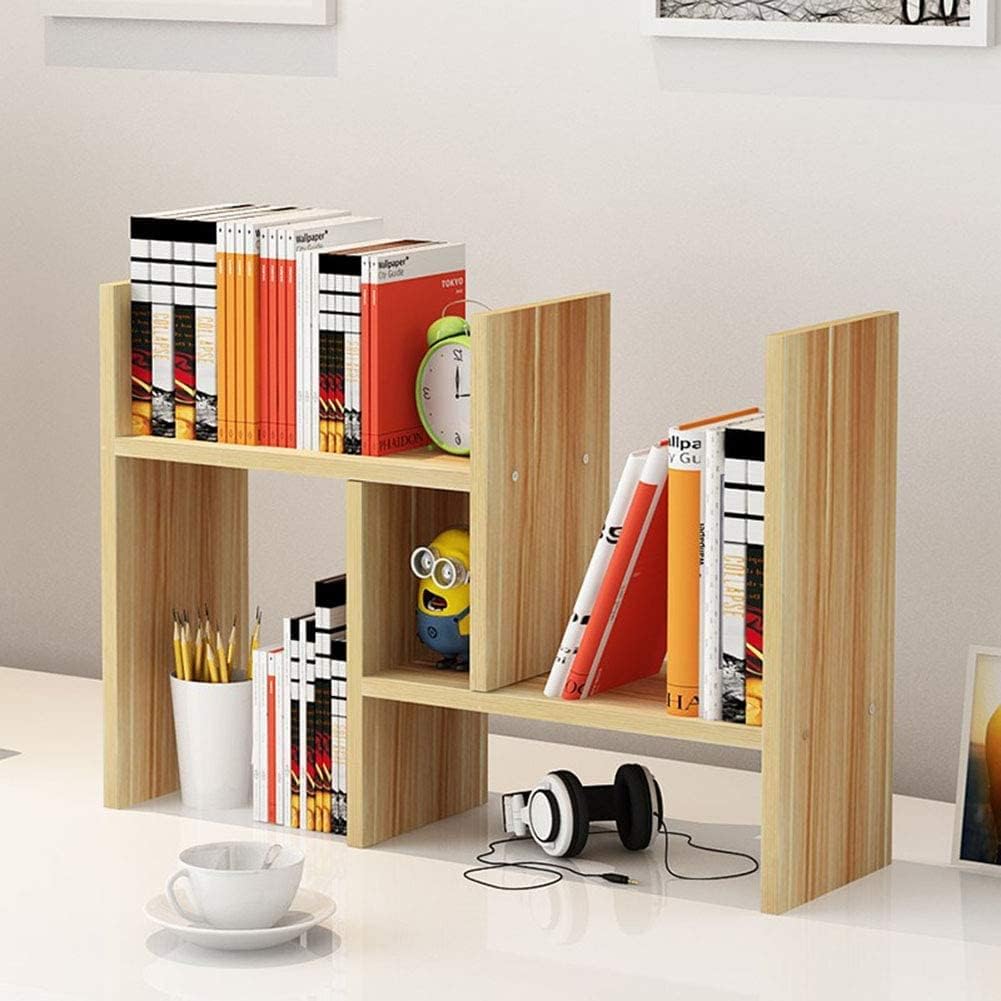 Jaycomey Desktop Organizer Office Storage Rack Adjustable Wood Display ...
