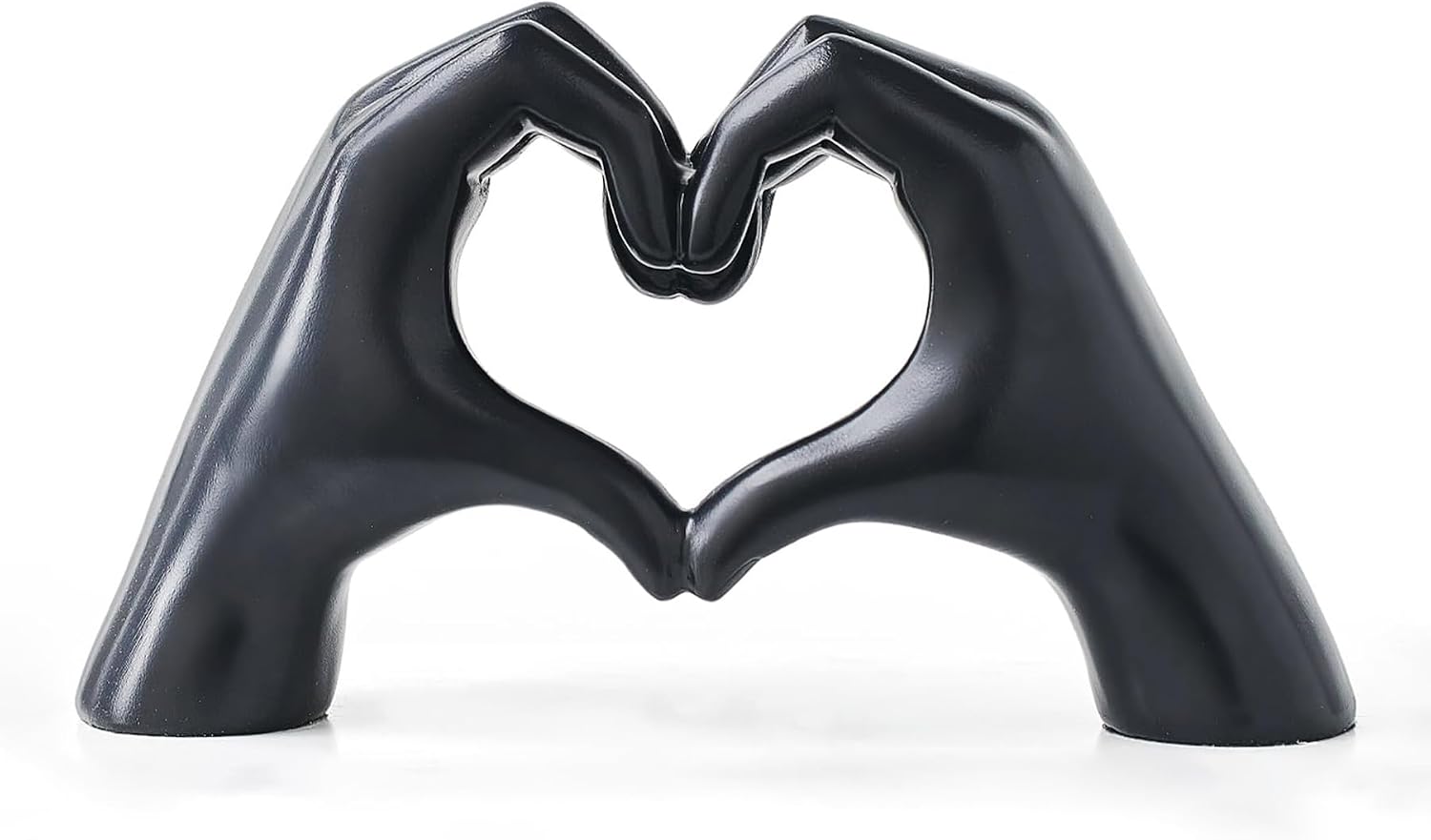 Amazon.com: XGZY Love Hand Gesture Statue: Black Resin Heart Hand ...