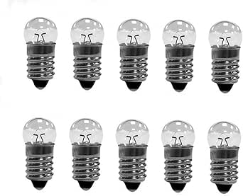 10pcs E10 Mini Light Bulbs 0.3A Physical Electrical Experiment Screw ...