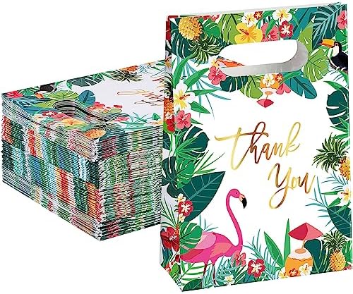 Amazon.com: Marspark 60 Pcs Hawaiian Gift Bags Luau Party Tropical ...