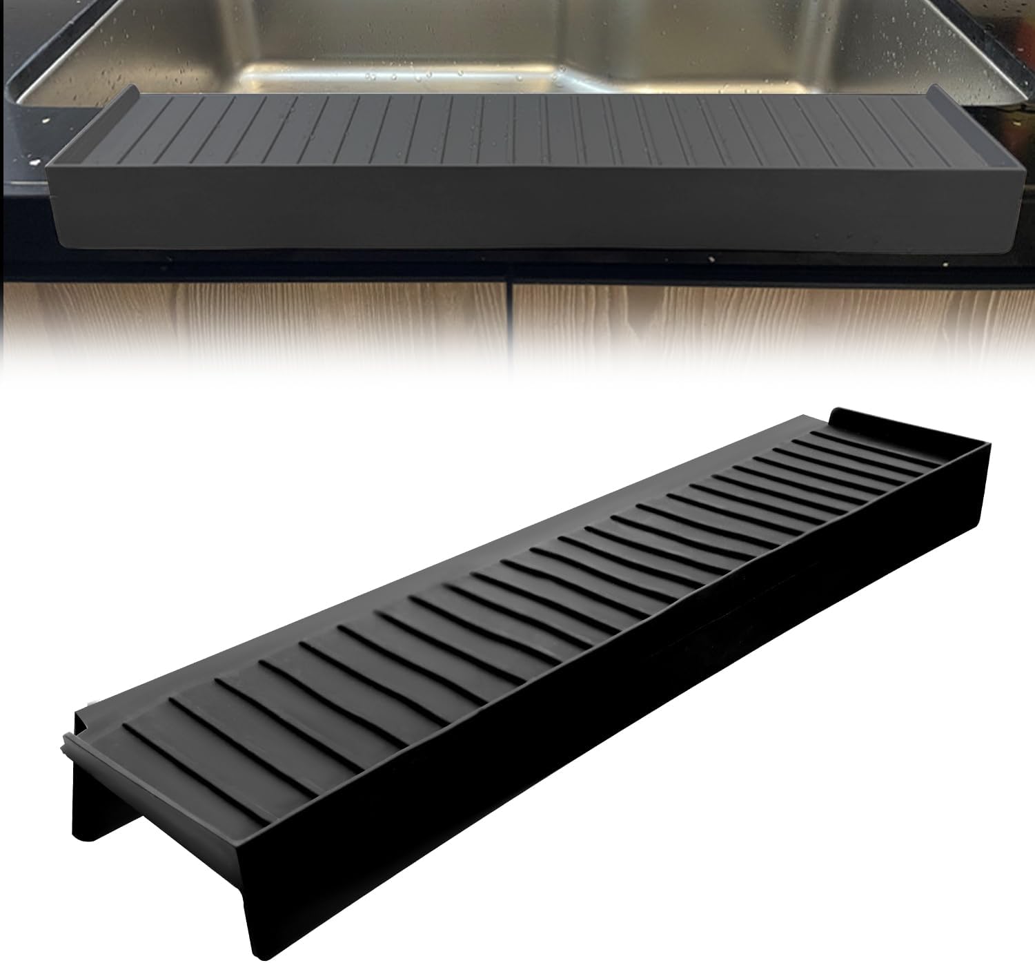 4IN x 20IN Silicone Kitchen Sink Edge Protector, Upgrade Multifunction ...