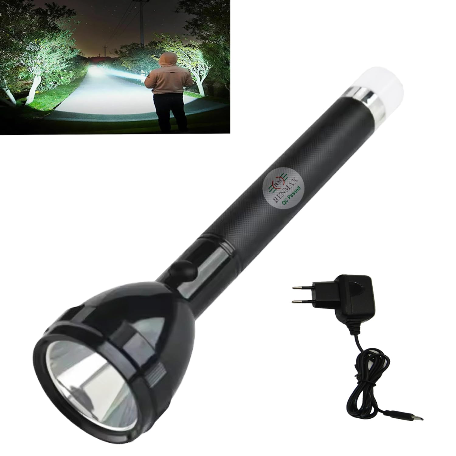 RENMAX LED Flashlight Long Beam 1000m Range & Tail Light Water ...