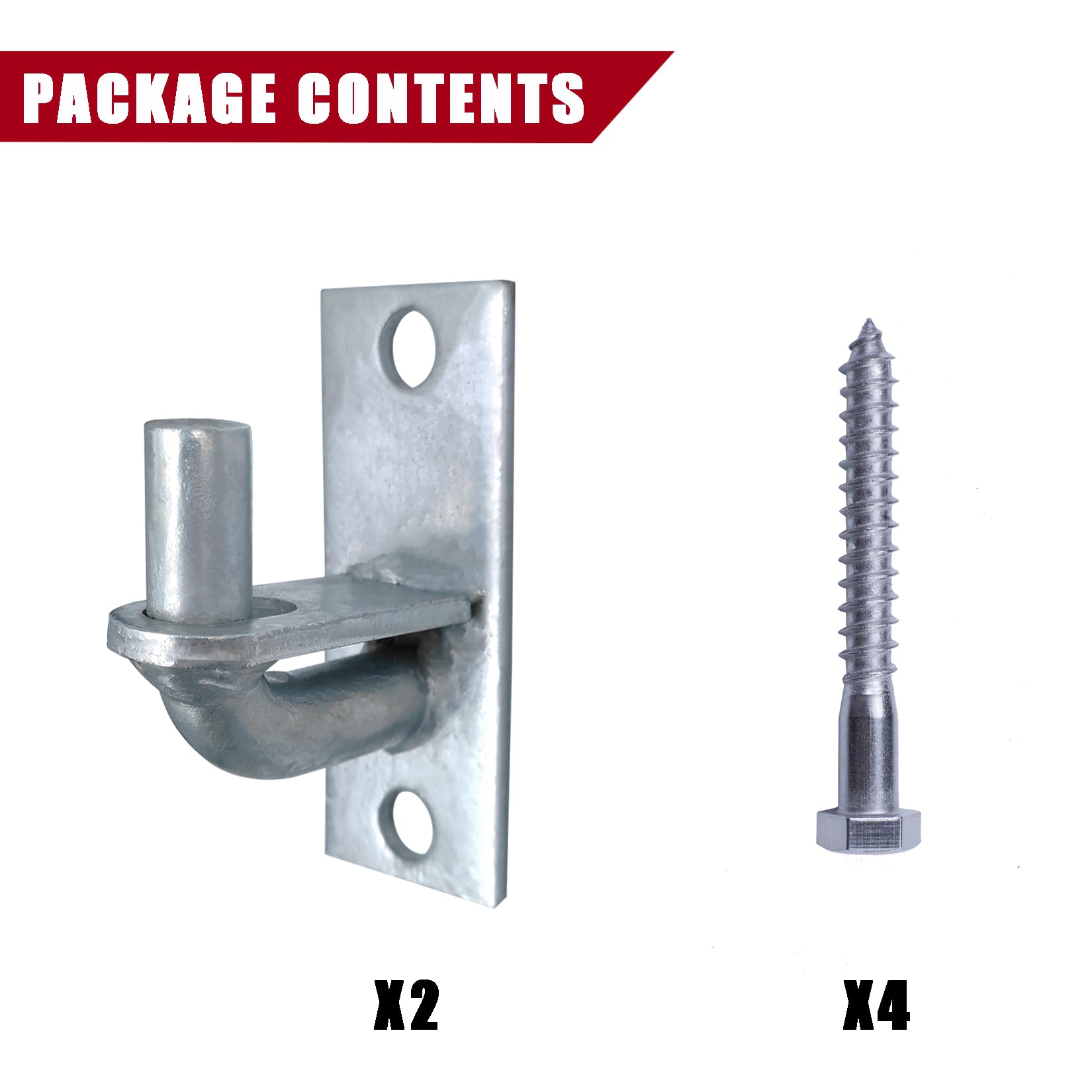 Snapklik.com : 2 Pack Wall Mount Gate Hinges