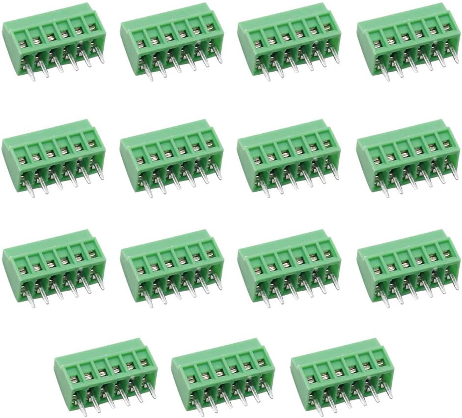 Amazon.com: Hxchen 8-Pin 2.54mm Pitch 150V 6A PCB Mount Screw Terminal Block Connector - (20 Pcs ...