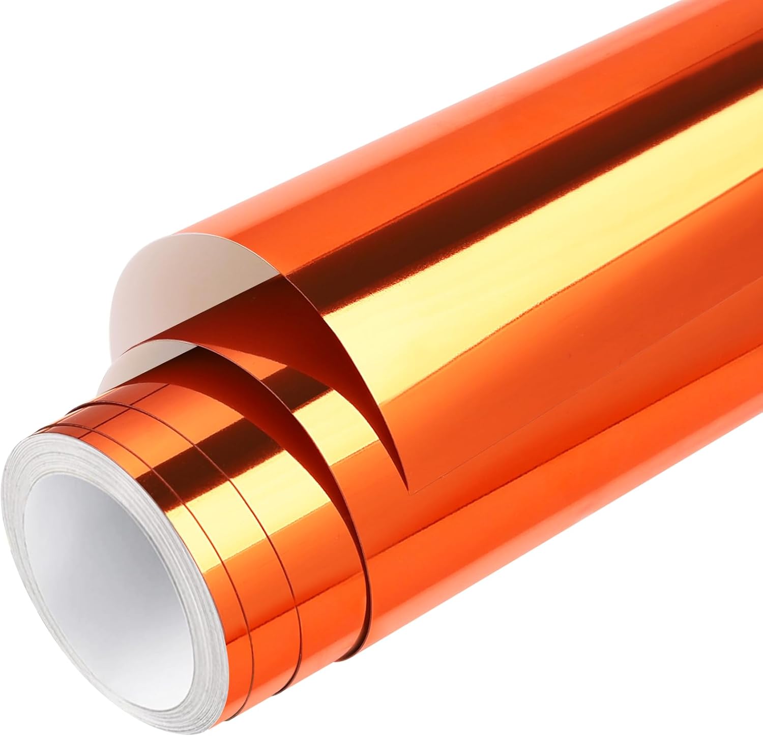 Amazon.com: WRAPXPERT Orange Chrome Vinyl,Chrome Mirror Metallic No ...