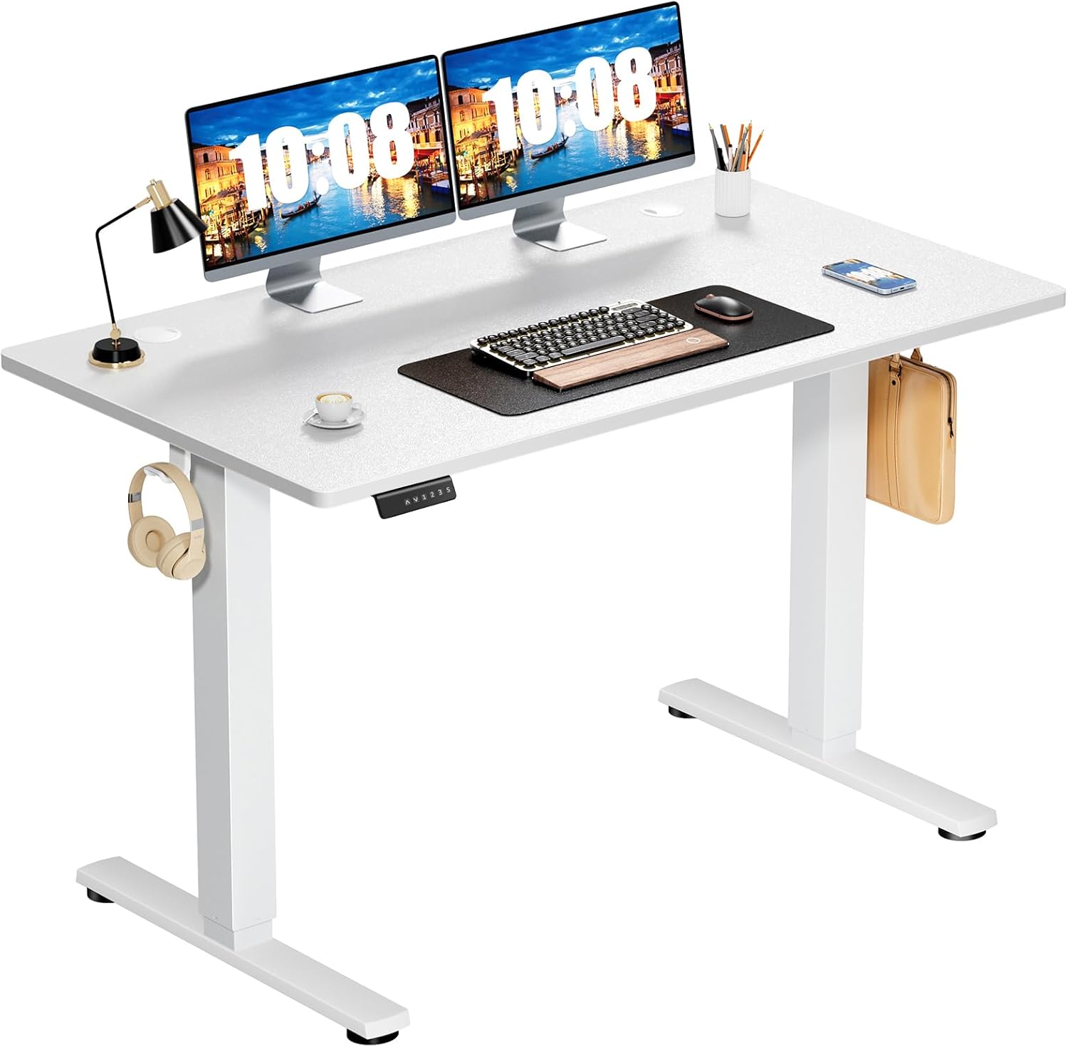 Amazon.com: Sweetcrispy Electric Standing Desk Adjustable Height, 55 x ...