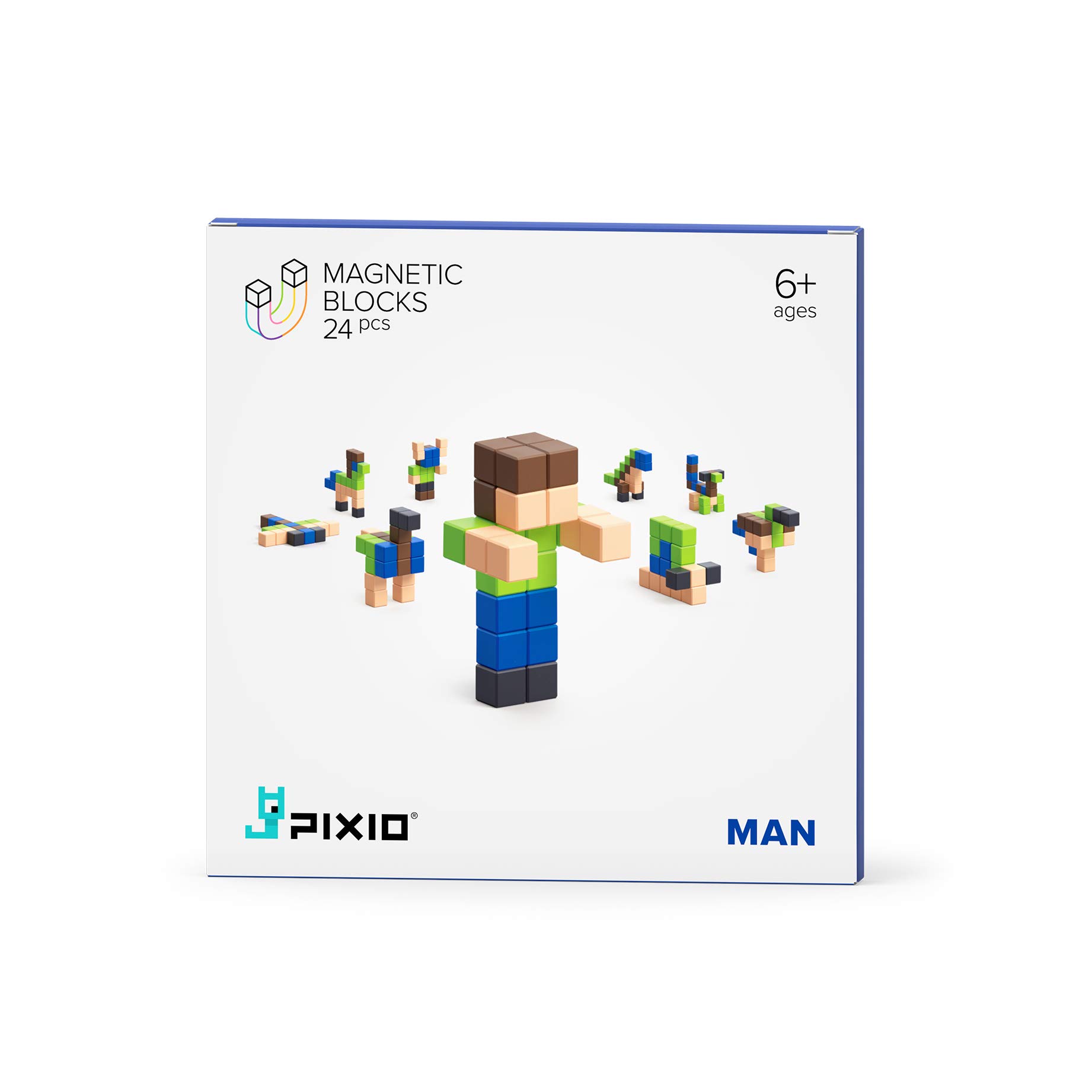 Snapklik.com : PIXIO Man Story Series 24 Magnetic Blocks Stress Relief ...