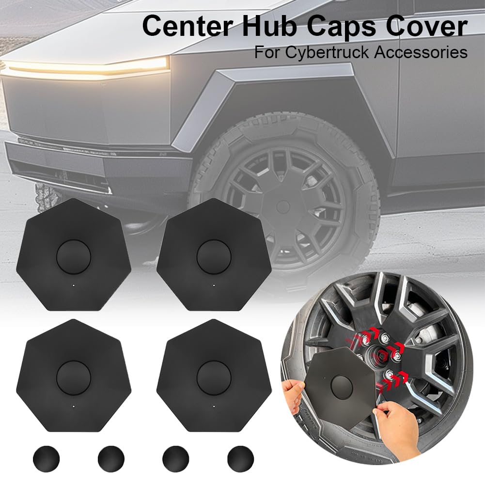 Cybertruck Wheel Caps Tesla Cybertruck Wheel Hub Caps (4-Pack) - ABS ...