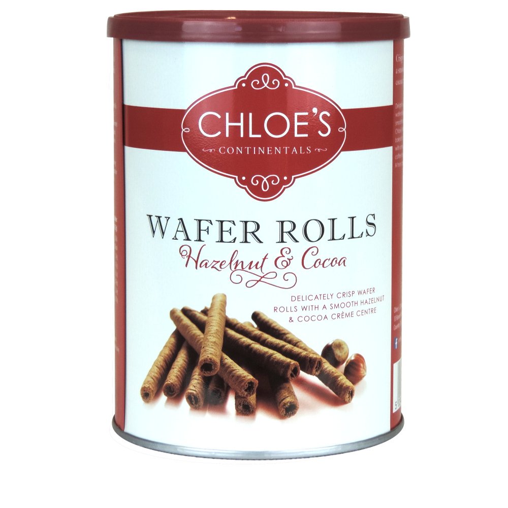 Chloe's Continentals - Wafer Rolls - Hazelnut & Cocoa - 400g (Case of 5 ...