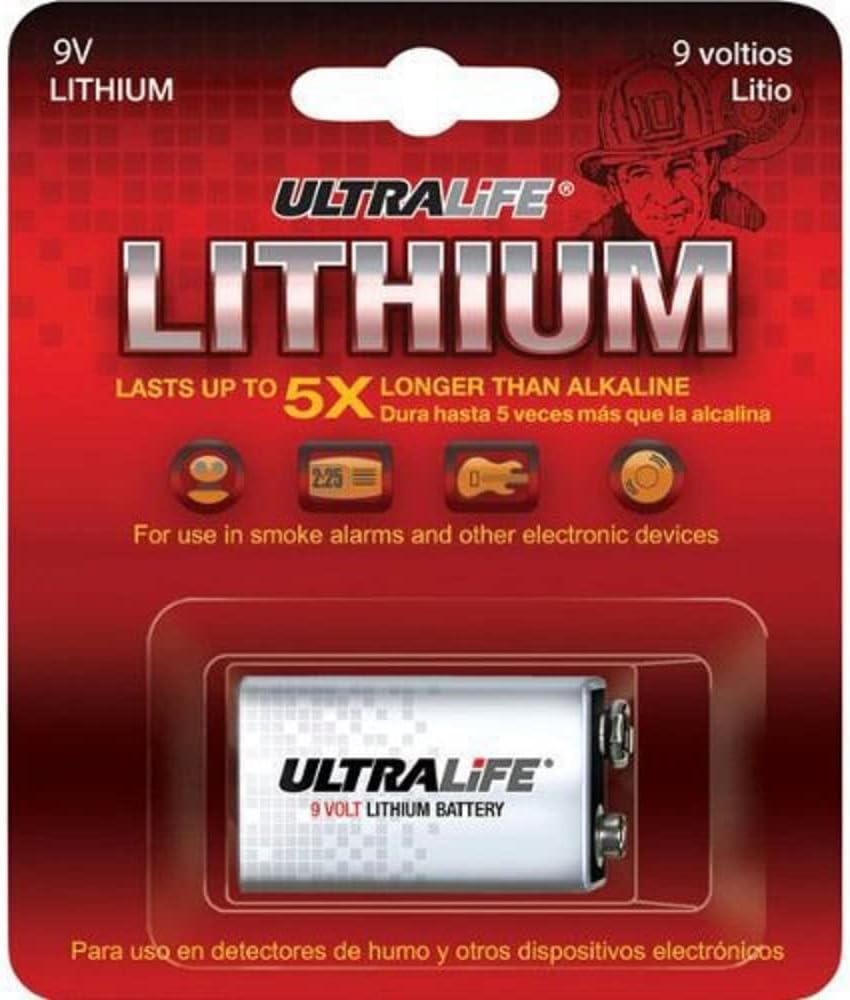 Ultralife U9VL-JPBP Long-Life 9V Lithium Battery : Amazon.in: Electronics
