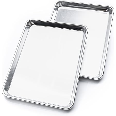 Amazon.com: Professional Quarter Sheet Baking Pans - Aluminum Cookie ...