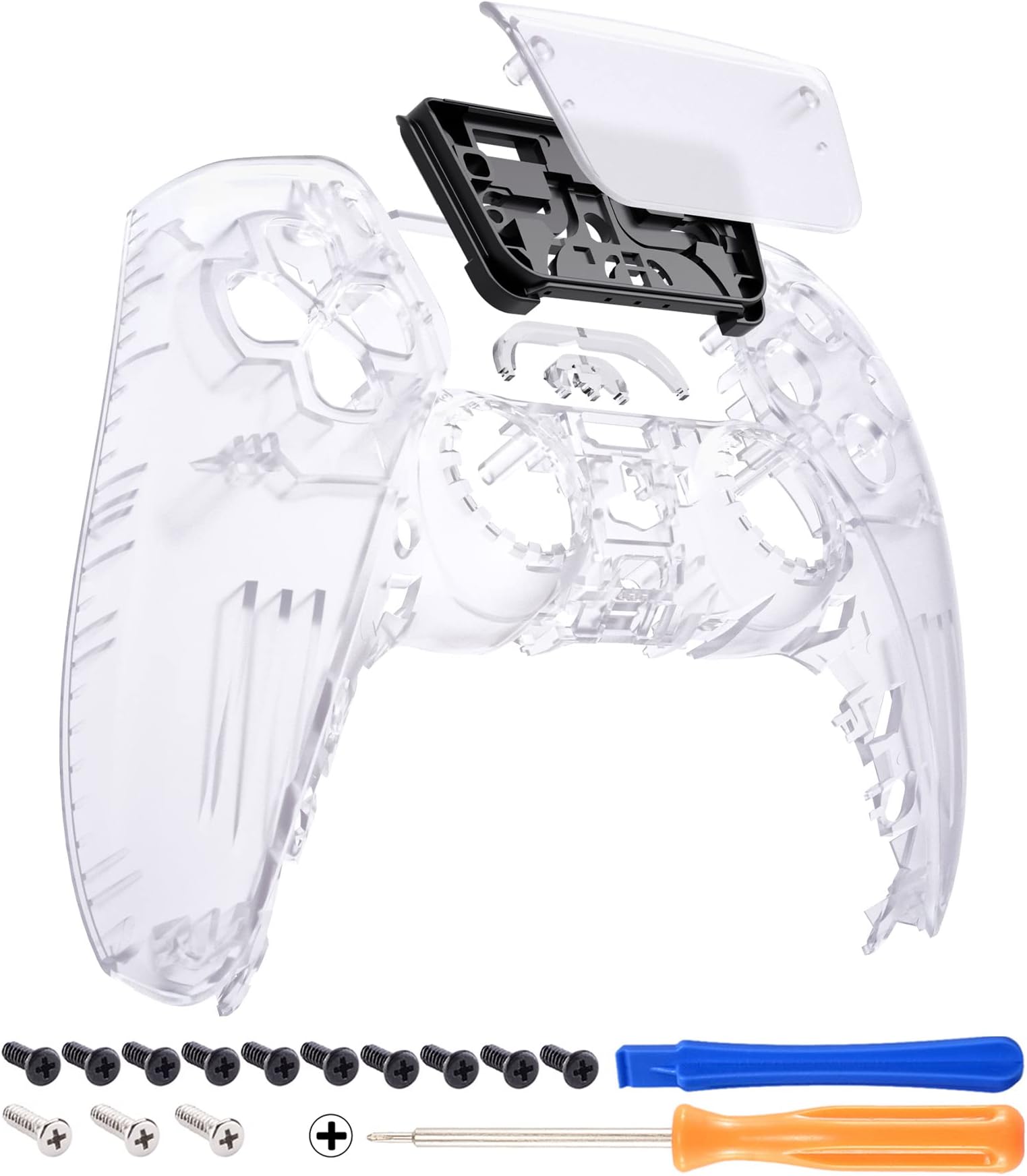Amazon.com: eXtremeRate Clear Touchpad Front Housing Shell Compatible ...