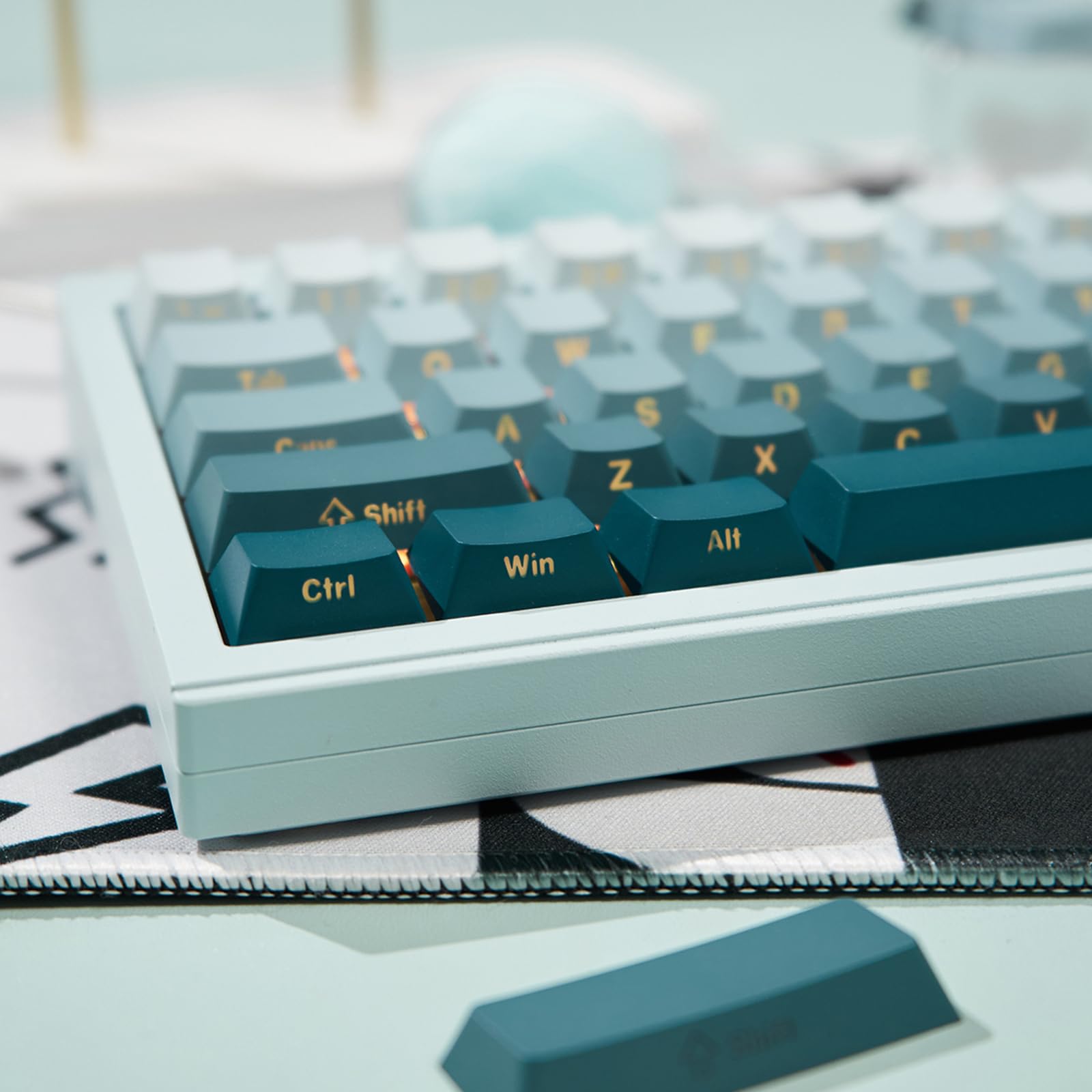 Amazon.com: SUEHIODHY PBT Doubleshot Keycaps Cherry Profile Gradient ...