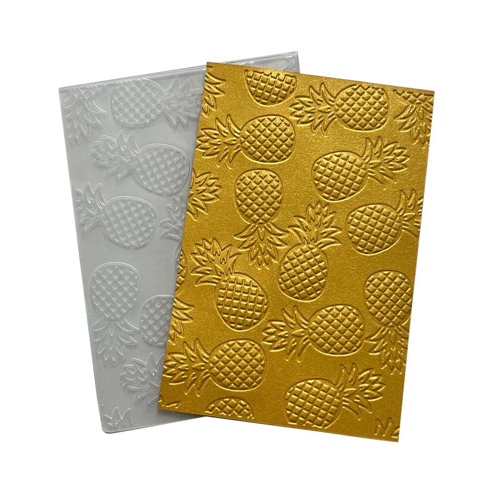 Amazon.com: Summer Pineapple Embossing Folders Textured Impressions ...