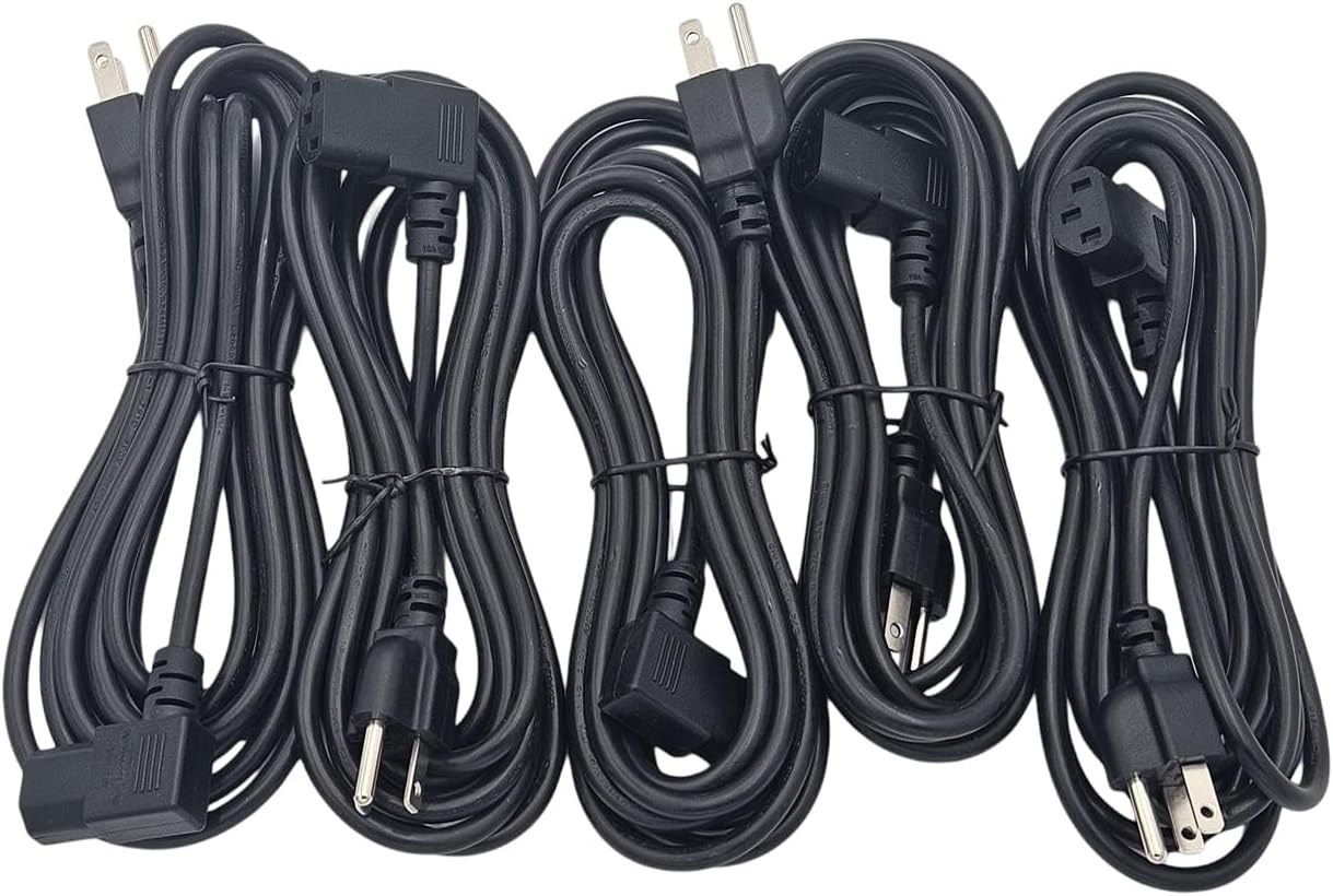 Amazon.com: Micro Connectors 10 ft. UL Approved Right Angle AC Power ...
