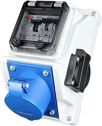 RoadEu - 32A CEE Socket with 13A 230V Outlet – RCD & MCB Protected ...