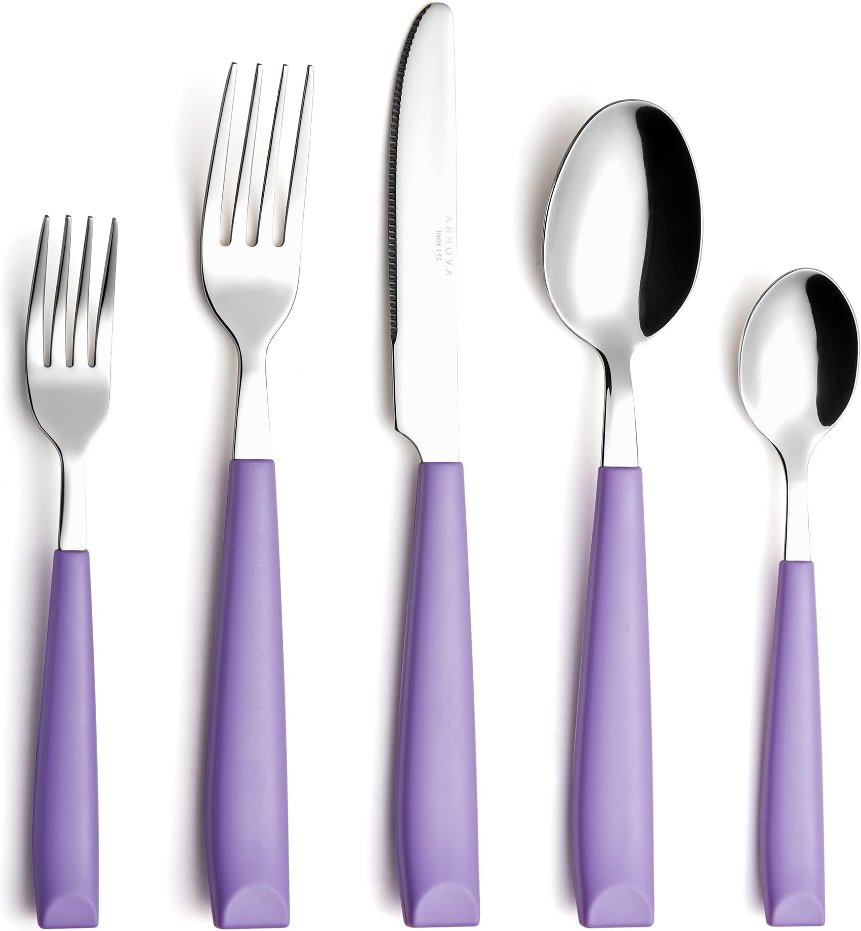 Amazon.com: Bisda Purple Silverware Set, 20 Piece Premium 18/8 ...