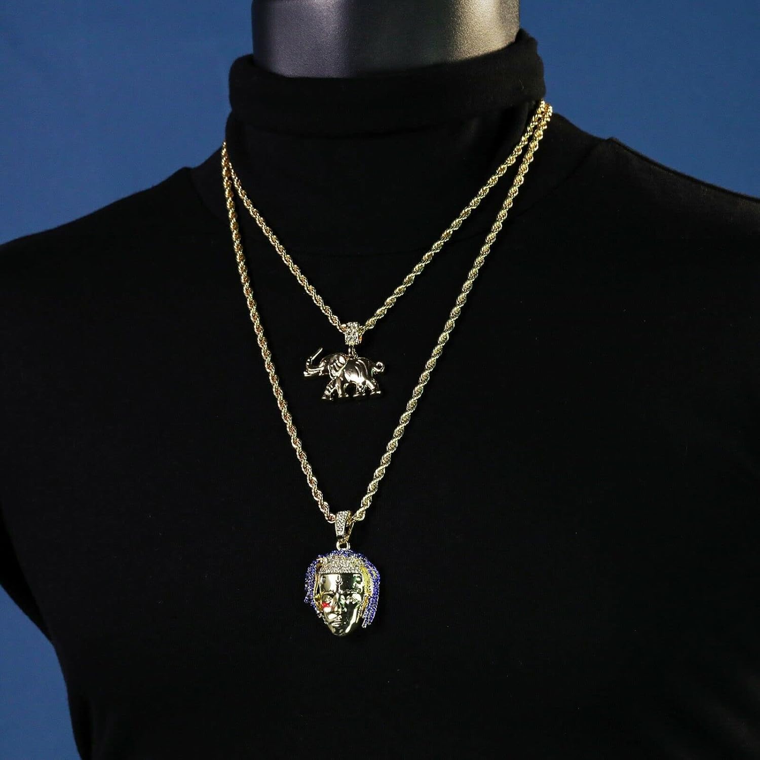 Amazon.com: Cubic-Zirconia Rapper Tentacion Gold Plated Savana Elephant ...