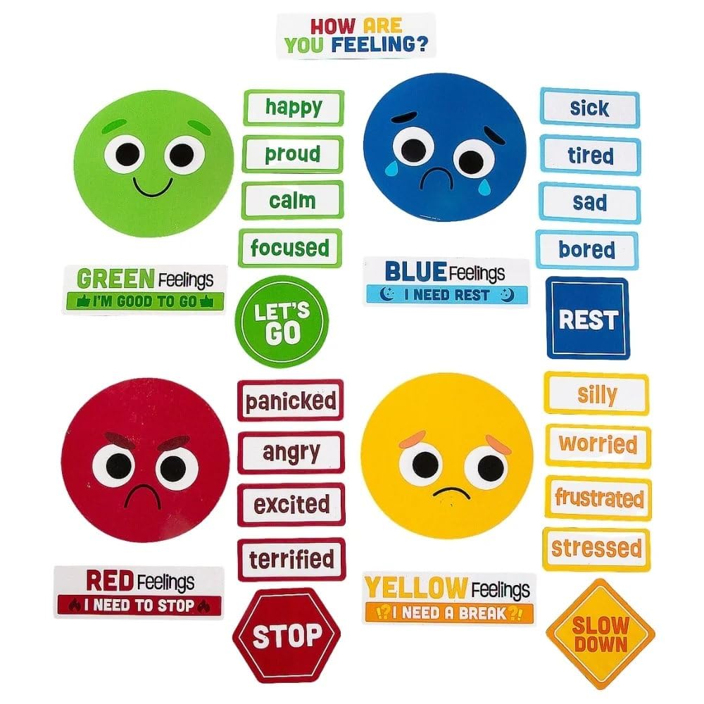 Fun Express Social Emotional Learning Emotion Check In Cardstock Magnet ...