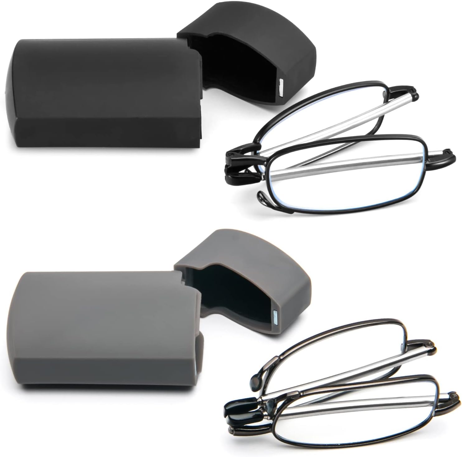 KoKoBin Faltbare 2 Paare Lesebrille aus Edelstahl Mini Anti-Blau ...