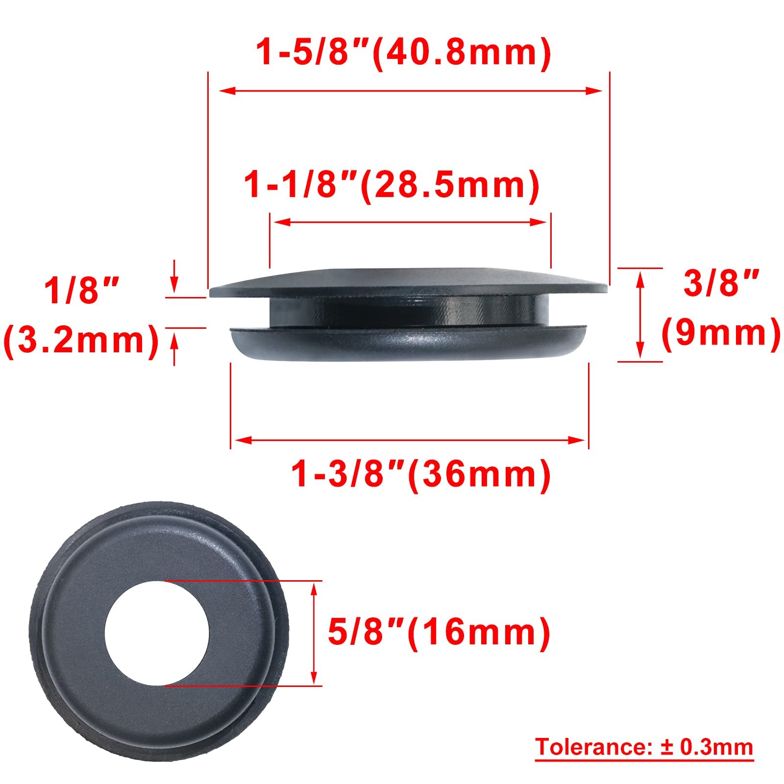 Snapklik.com : Boeray Black Gladhand Seals Rubber Glad Hand Seal