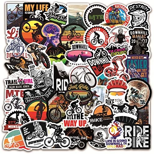 50Pcs Bikes Vinyl Sticker Pack- Bicycle Accessories for Road Bike ...