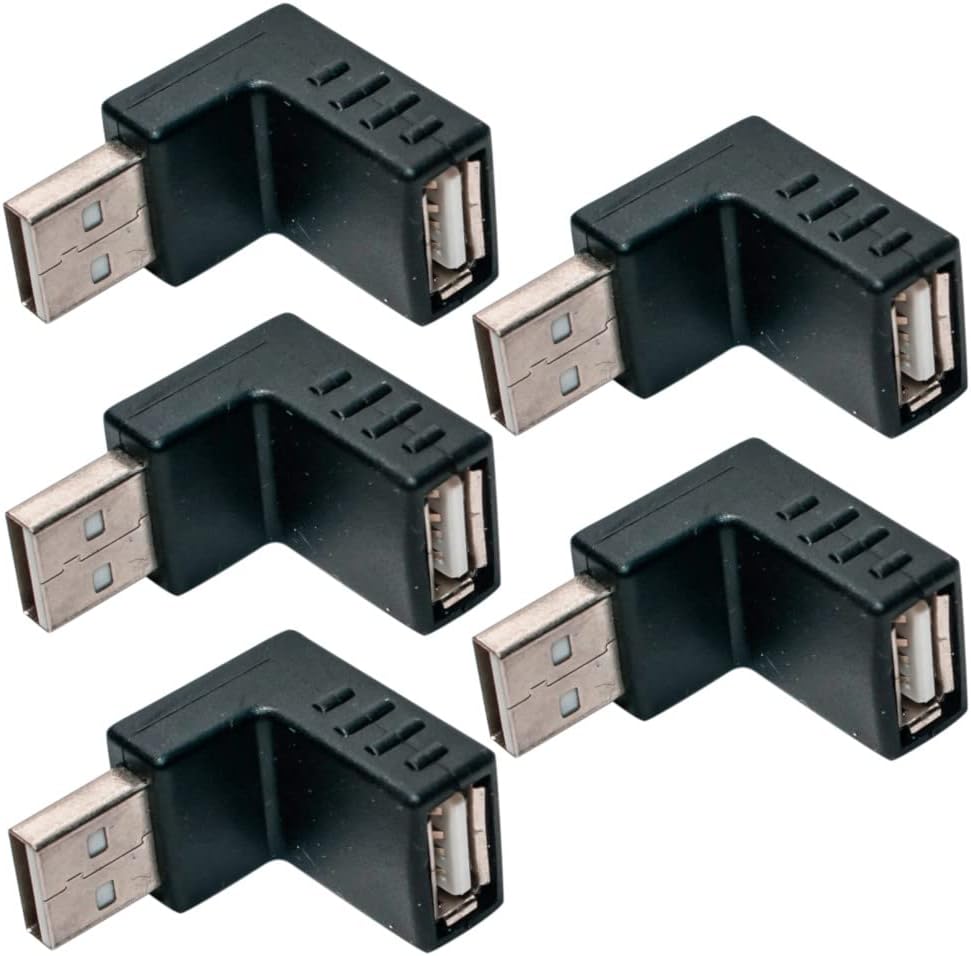 Amazon.com: JacobsParts 5pcs Right Angle USB 2.0 Male to Down Facing ...