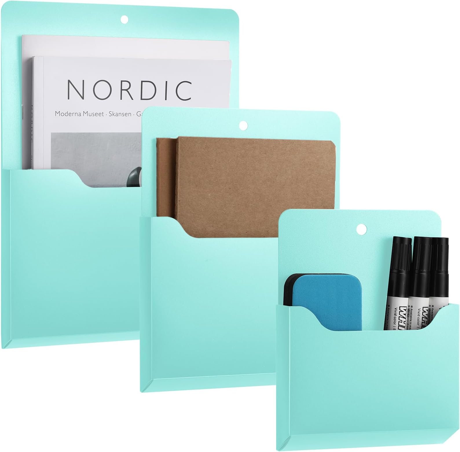 Amazon.com : Merkaunis 12 Pack File Holder, A4 Large Size Plastic Paper ...