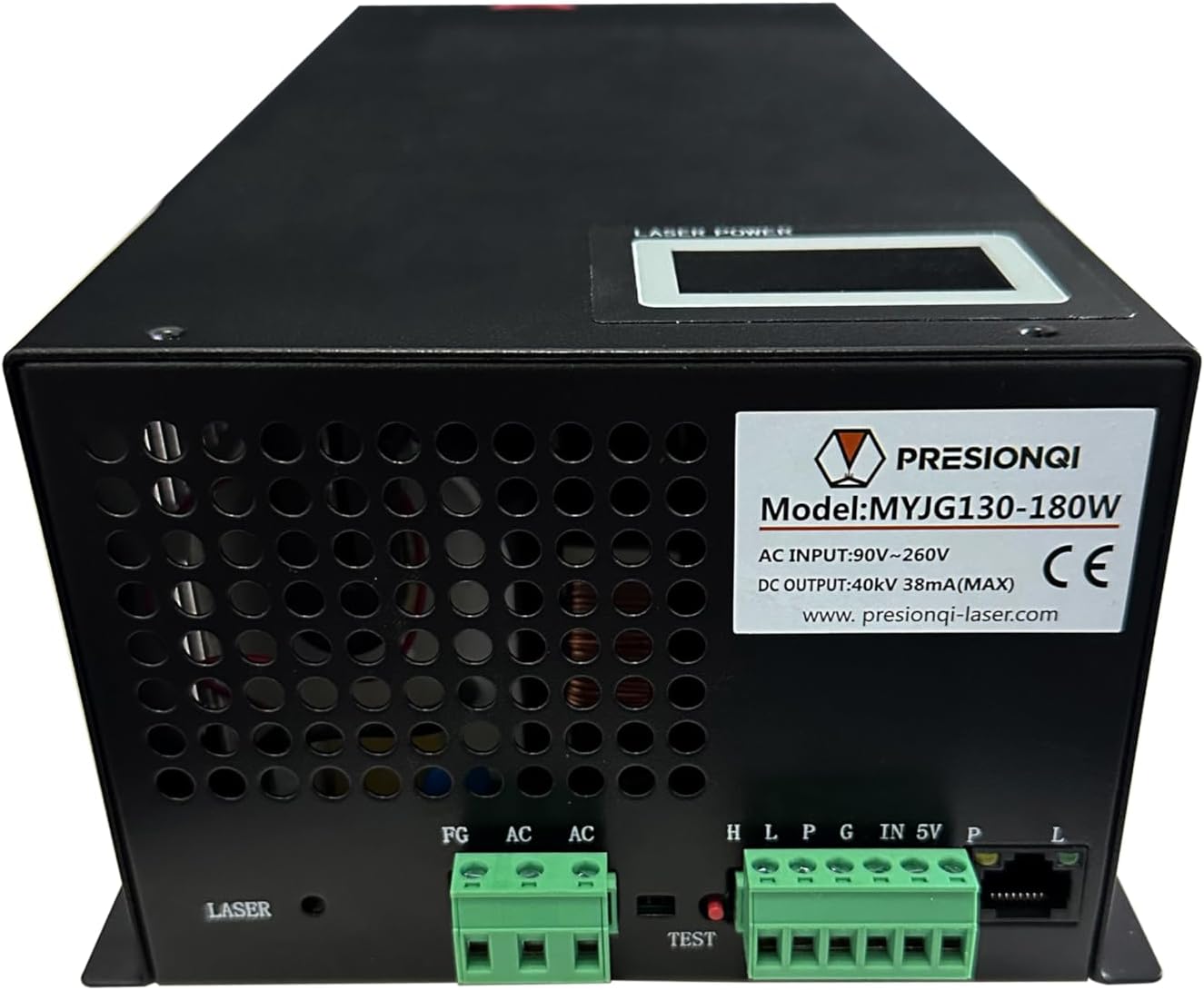 Amazon.com: PRESIONQI 40W CO2 Laser Power Supply 220V for 30-50W Laser Tube CO2 Laser Power ...