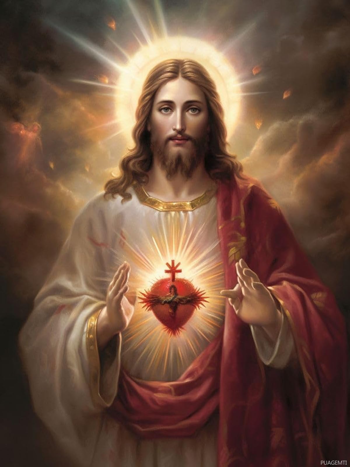 Snapklik.com : Jesus Christ Sacred Heart Diamond Art Painting Full ...