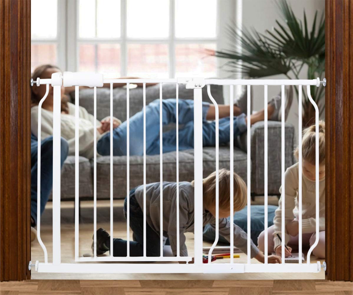HOOEN Narrow Baby Gates for Doorway Stairs Indoor Child Gate for Kid or ...