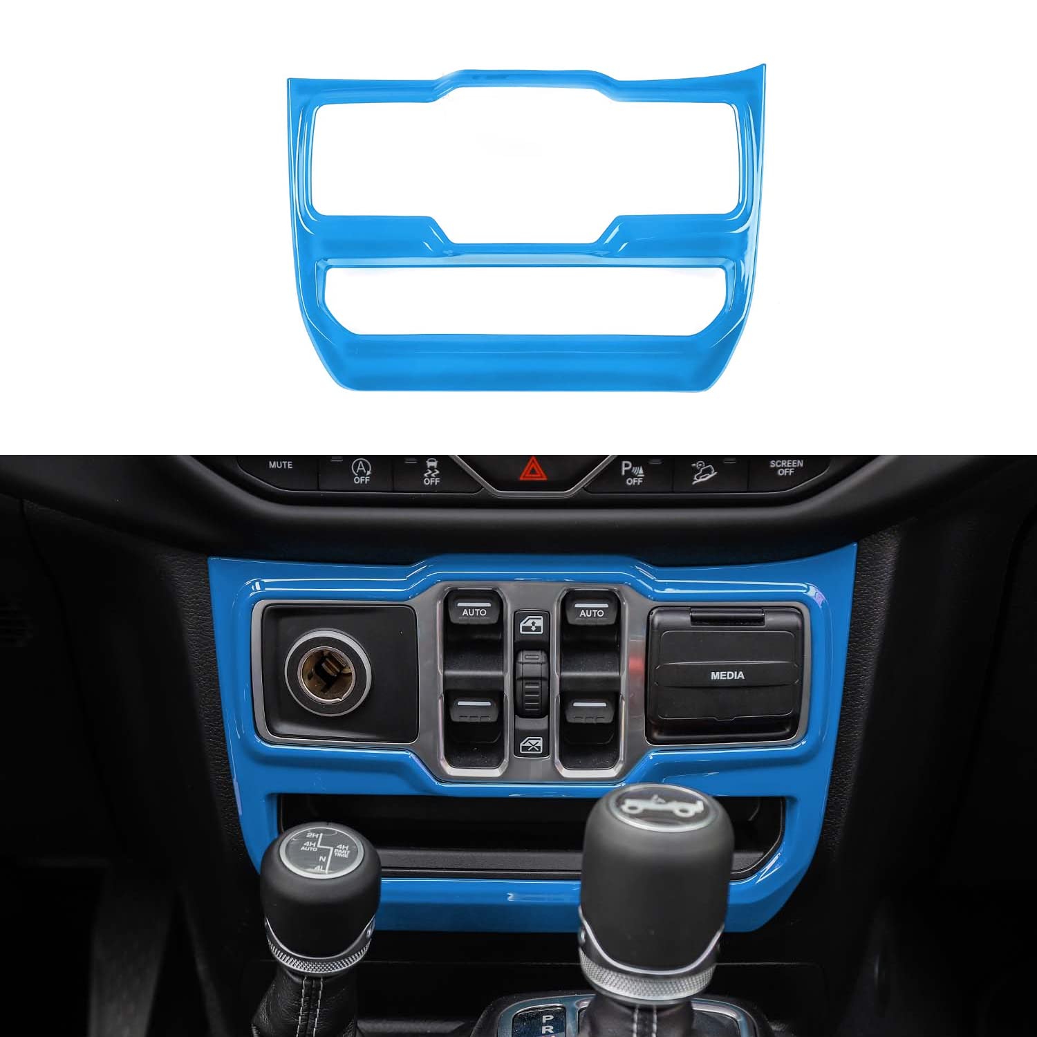 RT-TCZ Window Control Panel Trim Cover Center Console Decoration ...