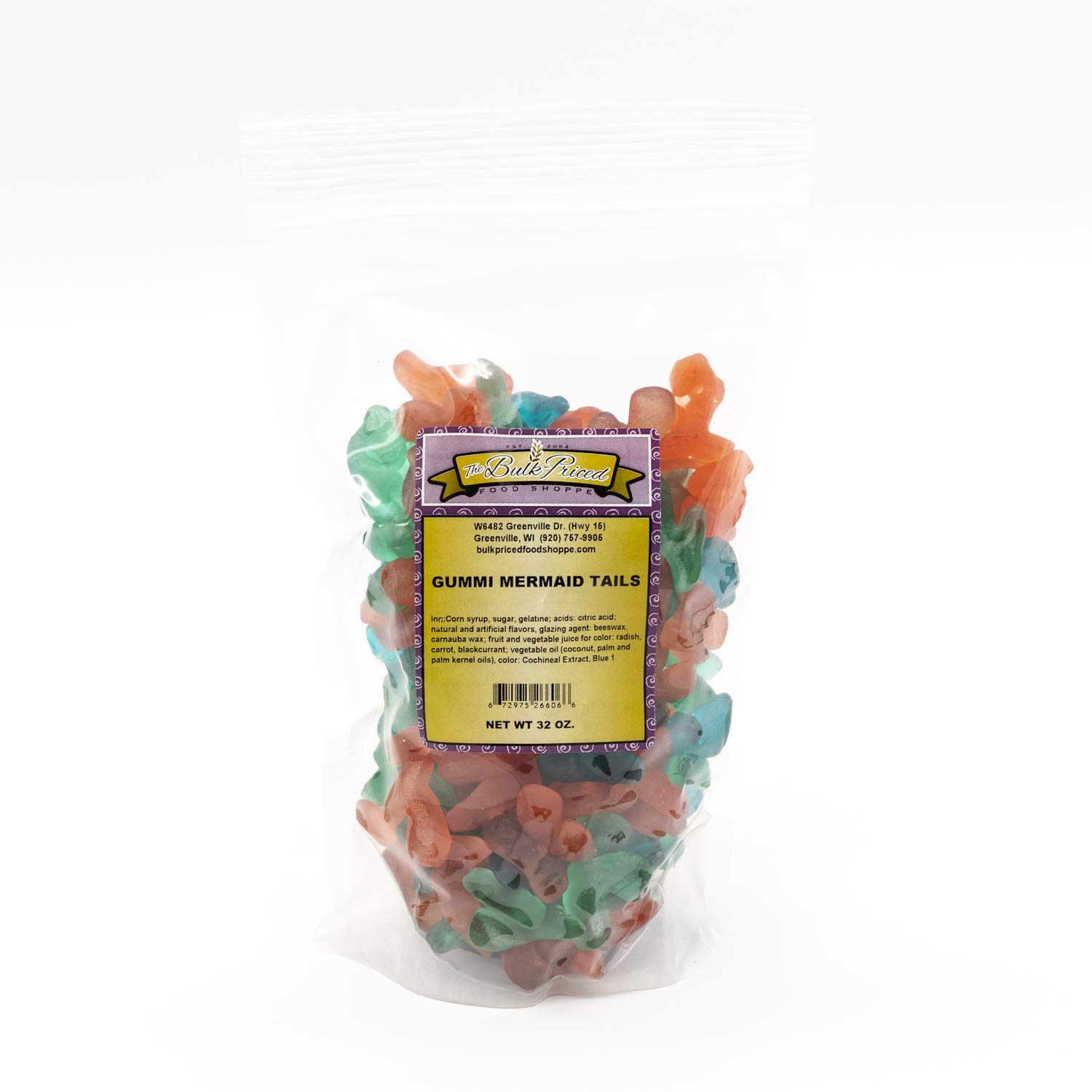 Buy Gummi Mermaid Tails, Bulk Size, (2 lb. Resealable Zip Lock Stand Up ...