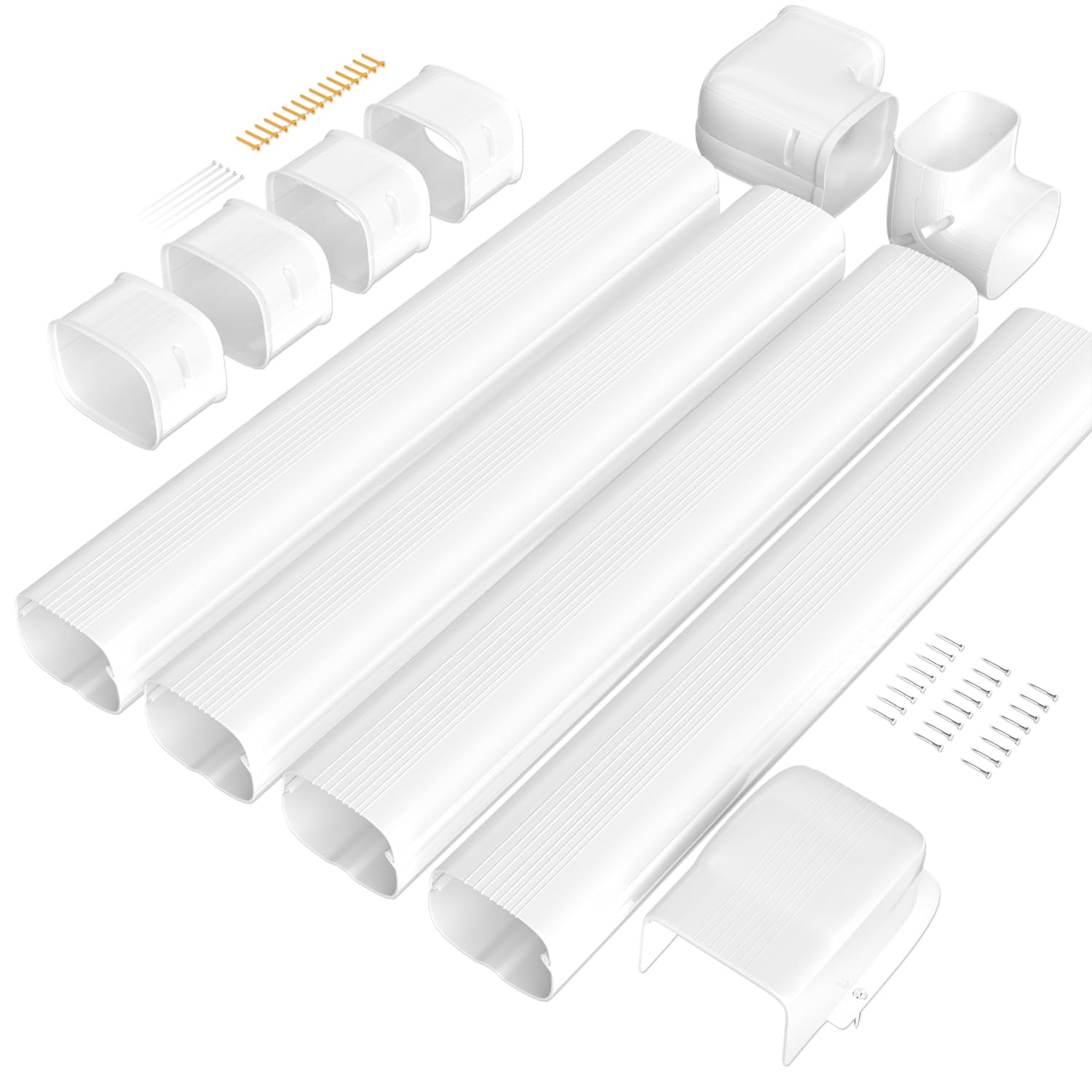 Snapklik.com : 5 14 Ft Mini Split Line Set Cover Kit, PVC Decorative ...