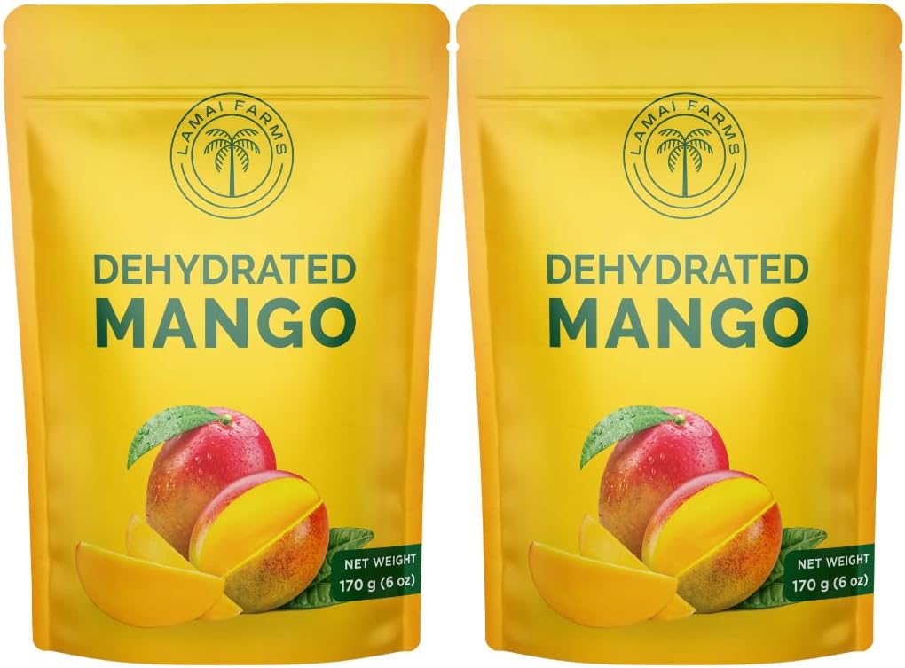 Amazon.com: Gourmet Grove - Natural Dried Mango Slices 12 OZ Pack of 2 ...