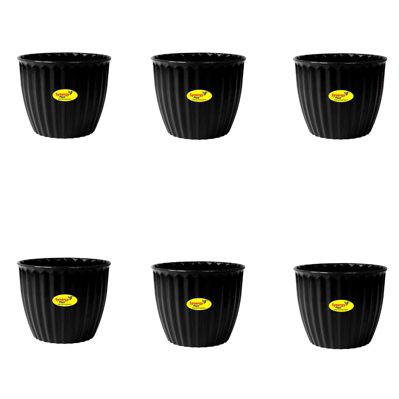 Synergy Plast 12 inch Rio Flower Pots/Planter Set of 6 for Indoor ...