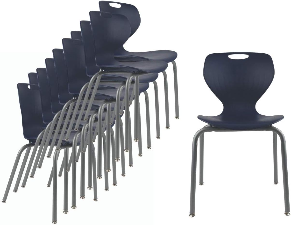 Amazon.com: 10 Pack Classroom Chairs - Elegant Stacking Student Chairs ...