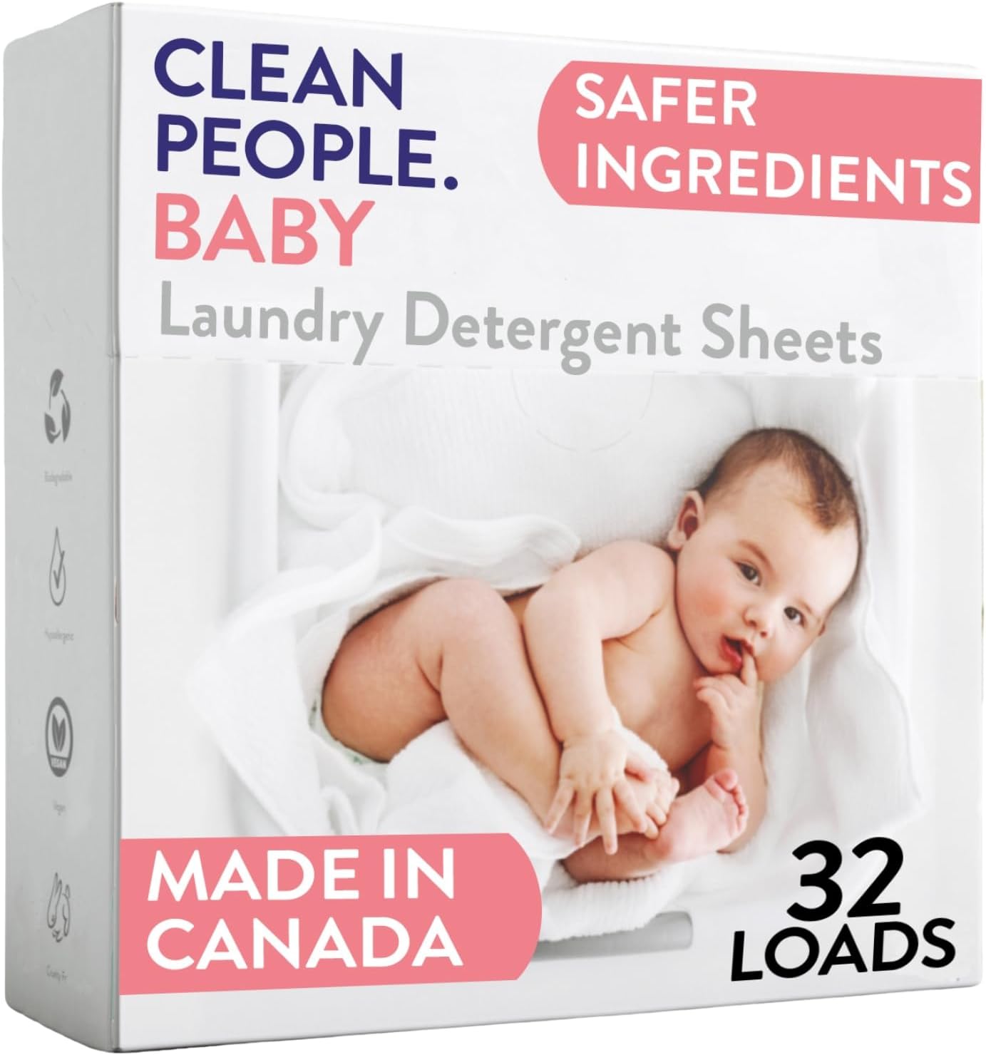Amazon.com: The Clean People Unscented Baby Laundry Detergent Sheets ...