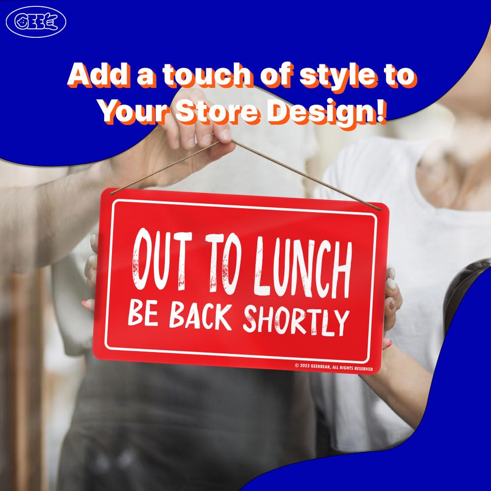 Cute Out To Lunch Signs What Time Is Lunch One Color" Sticker For