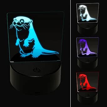 Sniggle Sloth Curious and Cute River Otter Standing 3D Illusion LED ...