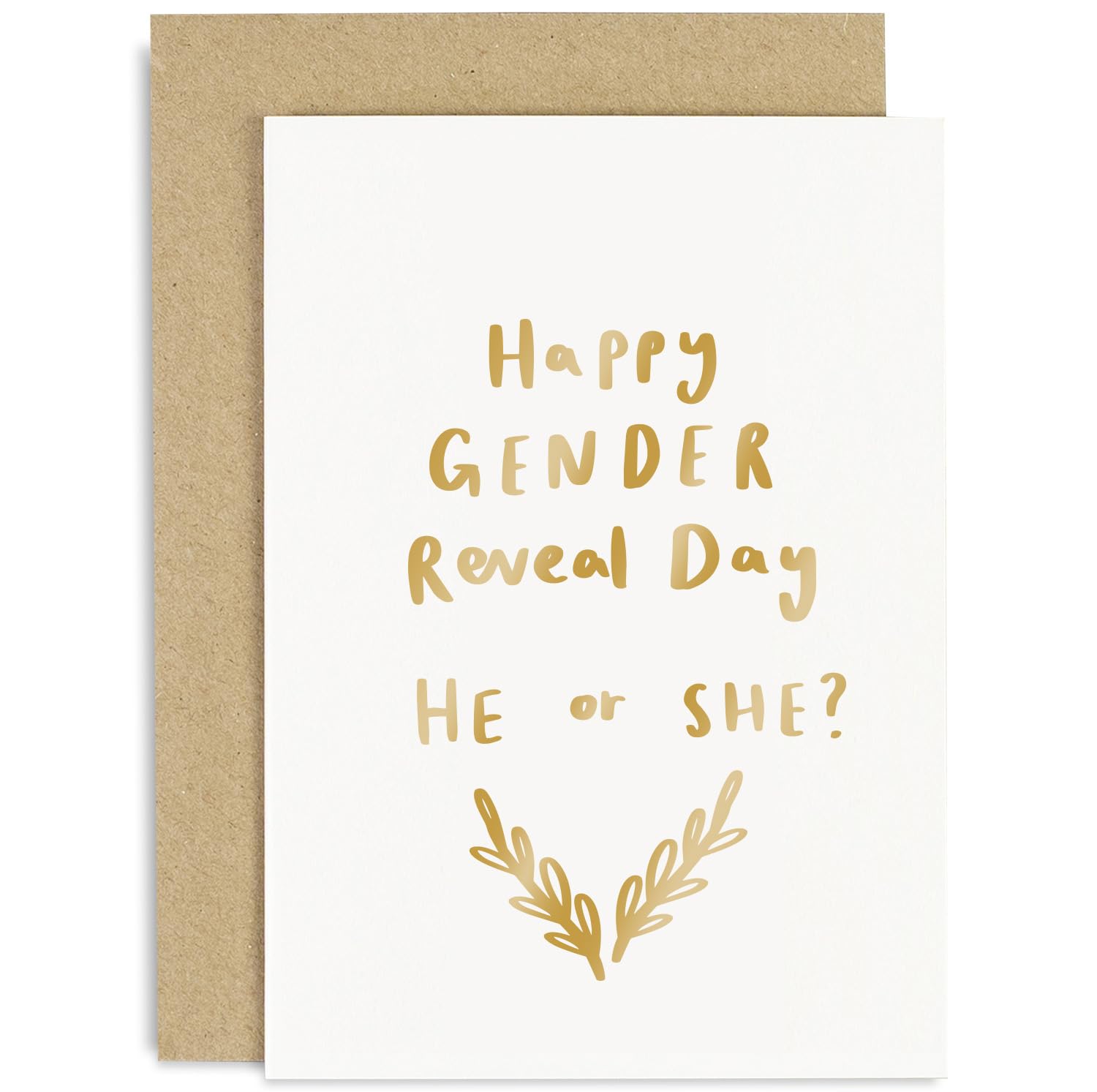 Old English Co. Happy Gender Reveal Day Card for New Parents To Be ...