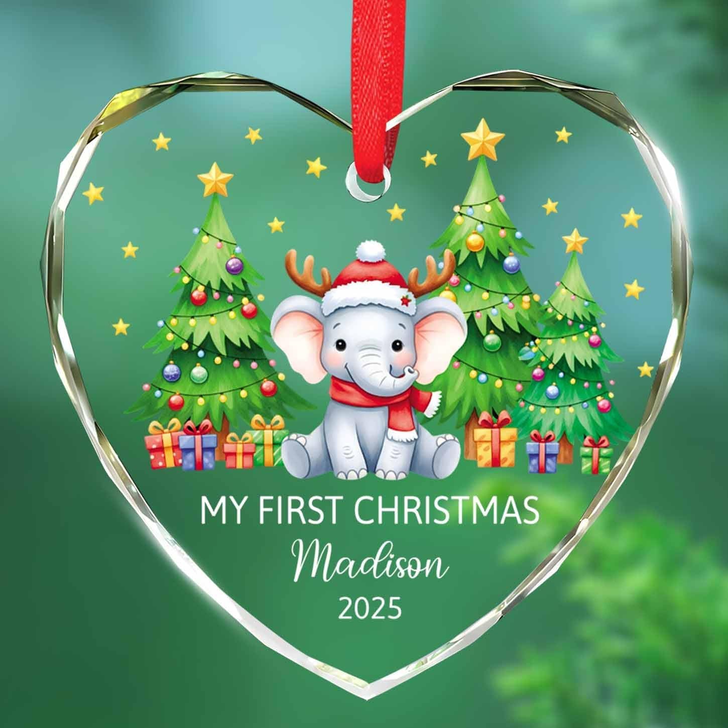 Amazon.com: My First Christmas Glass Ornament 2025, Personalized ...