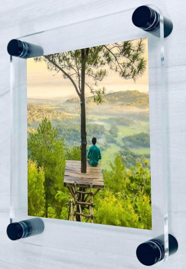 Amazon.com - (12" x 12") Clear Acrylic Wall Mount Floating Picture ...