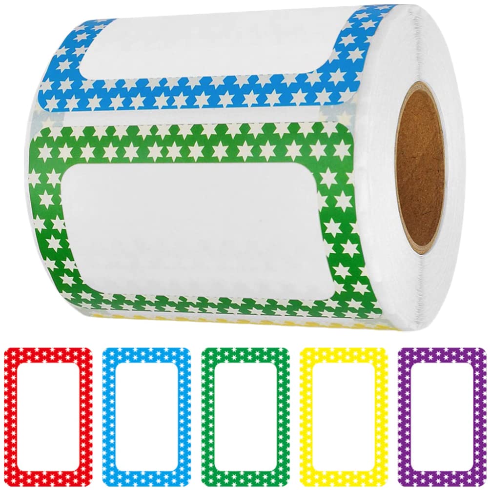 Buy STOBOK 1 Roll Name Tag Stickers, Colored Name Tag Labels Name ...