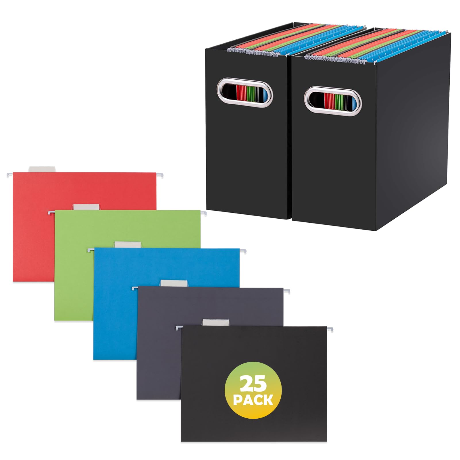 Amazon.com: Oterri File Organizer, 2 Packs Cardboard File Folder ...