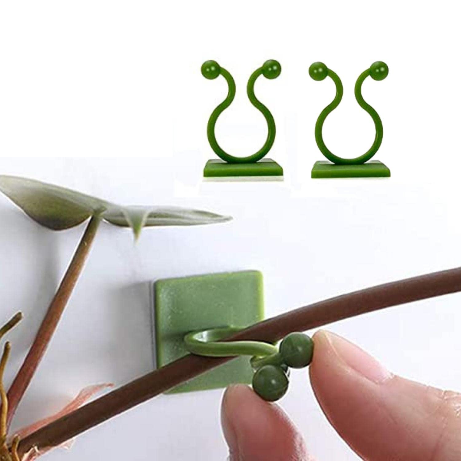 SEREBRUM 30Pcs Plant Wall Climbing Fixing Clips, Reusable Self Adhesive ...