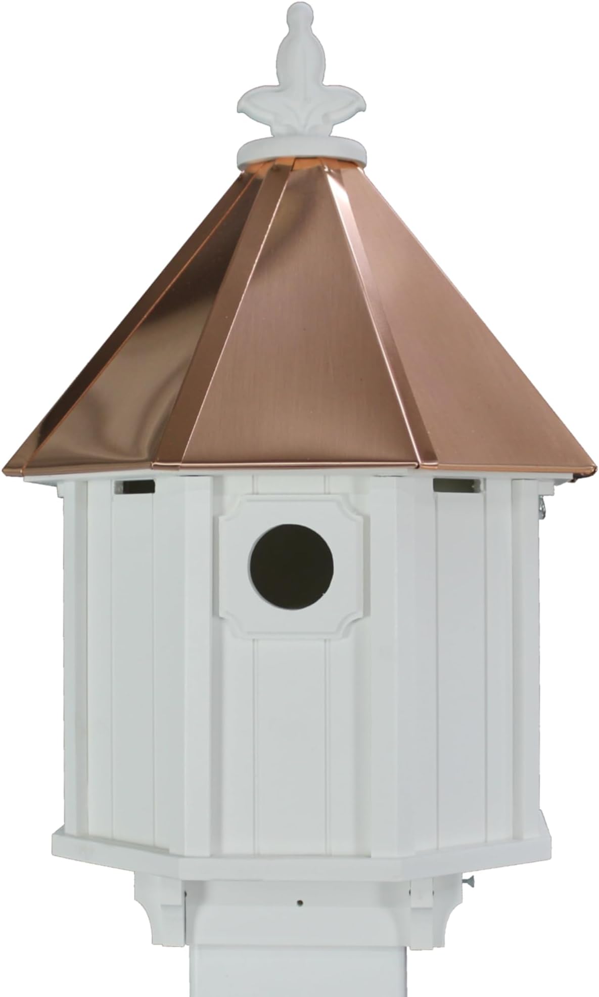 Amazon.com: Classic Bluebird House & Mounting Post, Copper Colored Roof ...