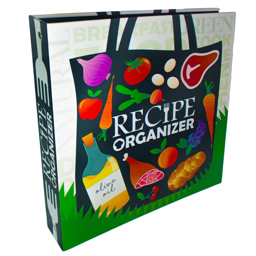 Amazon.com: Emporium.ajg Recipe Organizer, 3 Ring Recipe Binder 8.5”x11 ...