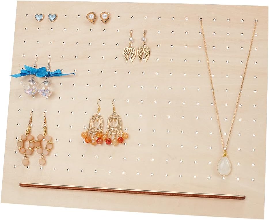 Amazon.com: PH PandaHall 216 Holes Large Wooden Pegboard Display Stand ...