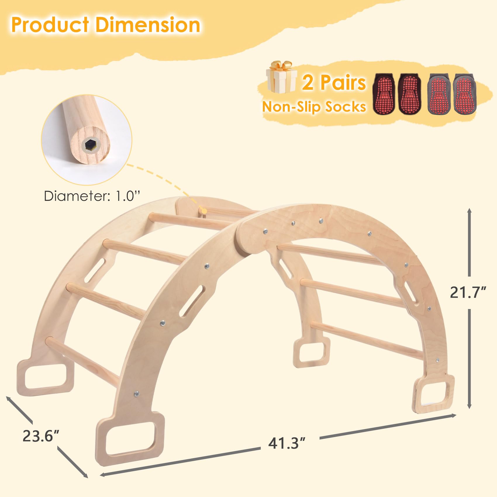 Snapklik.com : BIERUM Toddler Climbing Toy, Climber Arch Rocker ...